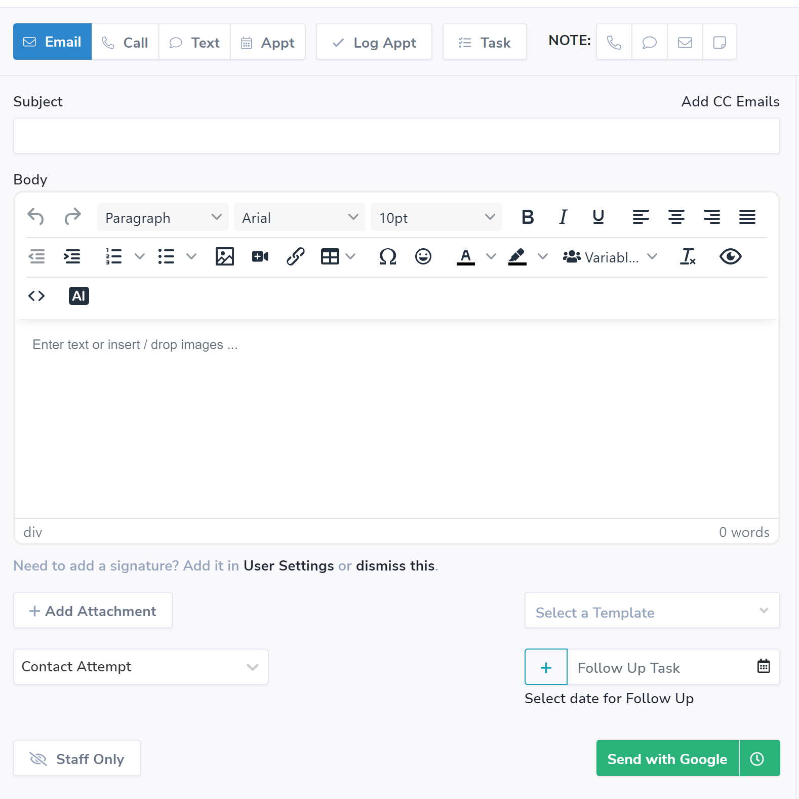 Sending Individual Emails